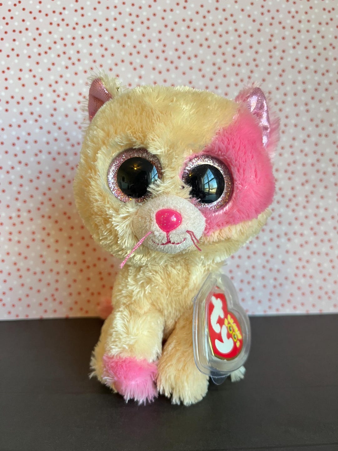 Ty Beanie Boo Annabelle the Cream & Pink Cat Barnes N Noble Exclusive 6 ...