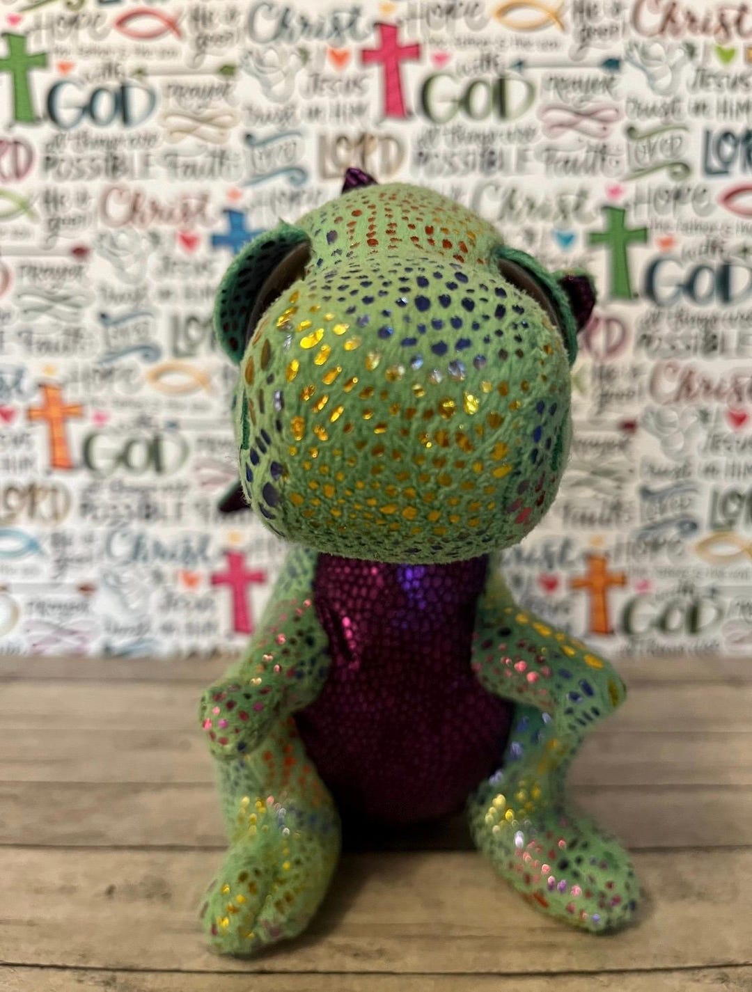 Ty Beanie Boo Cinder the Green & Purple Dragon 6” - Etsy