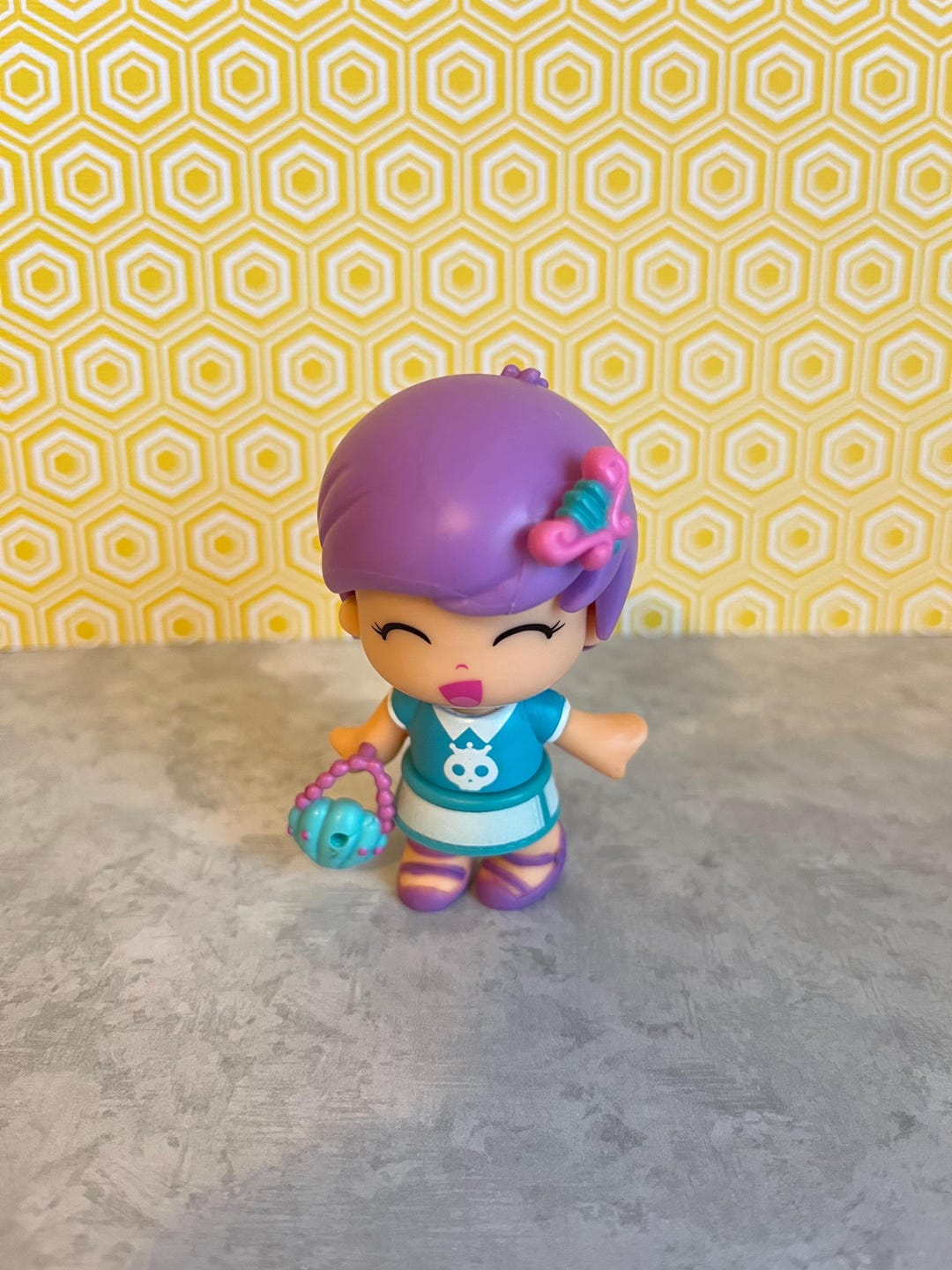 Famosa Pinypon Doll Purple Hair Blue Dress - Etsy