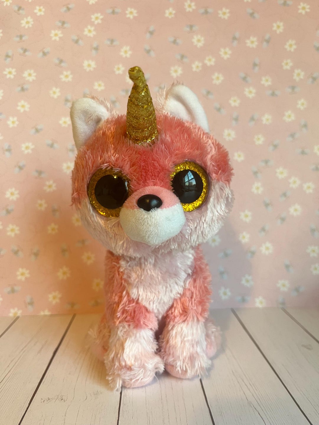 Ty Beanie Boo Faye the Unicorn Fox 6” RARE United Kingdom Exclusive ...