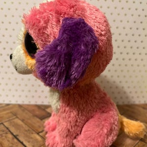 Ty Beanie Boo Precious the Pink, Orange, & Purple Dog 6” *loved ...