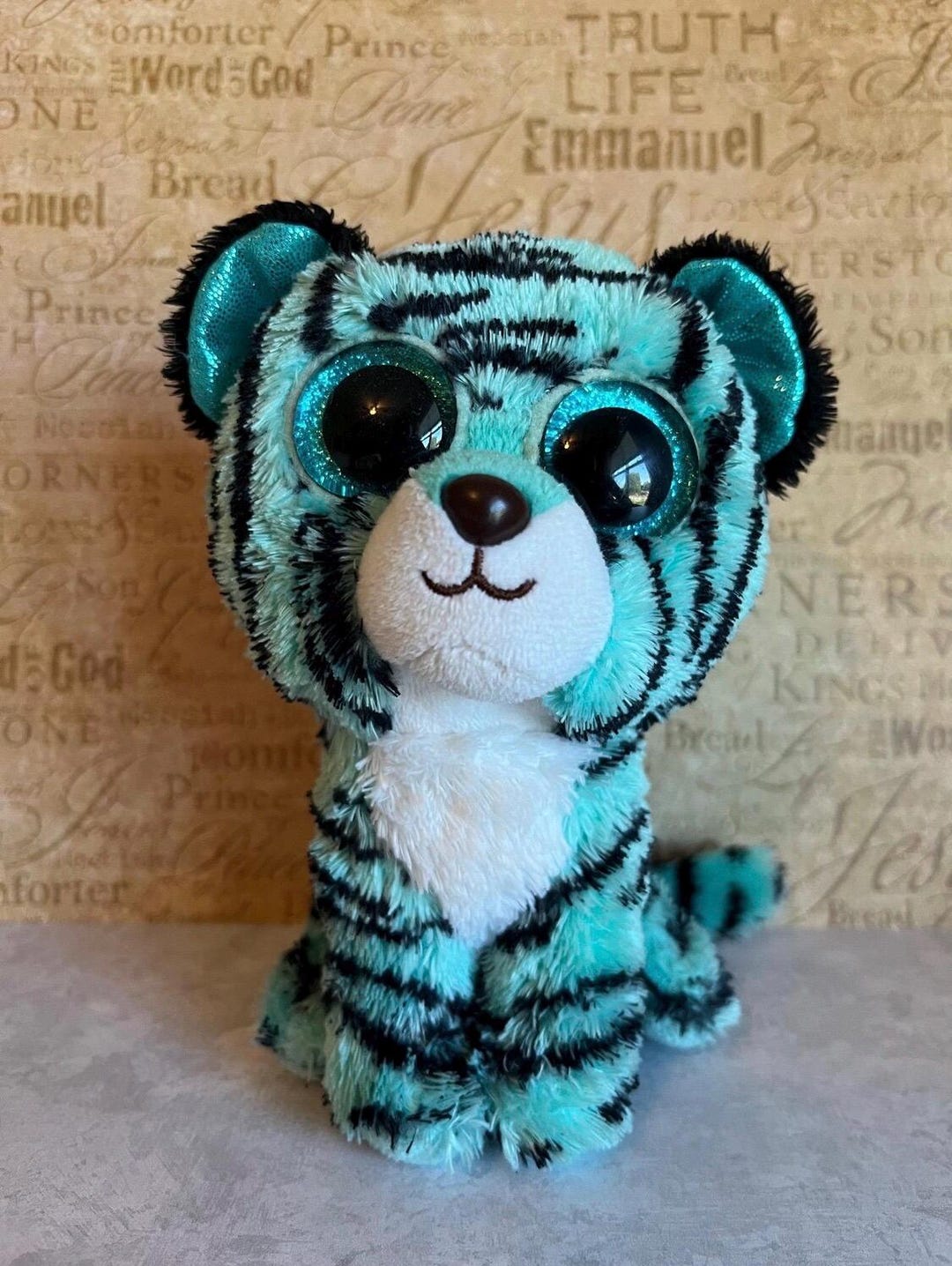 Ty Beanie Boo Tess the Green Tiger Justice Exclusive 6” RARE - Etsy