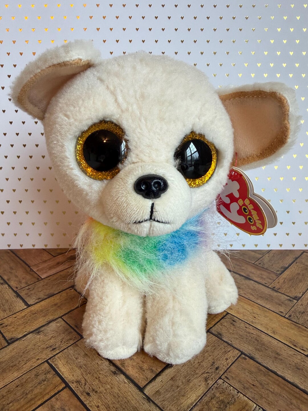 Ty Beanie Boo Chewey the Beige & Rainbow Chihuahua 6” NWT MINT - Etsy