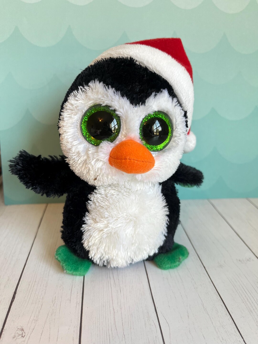 Ty Beanie Boo Igloo the Penguin With a Santa Hat Christmas 6” - Etsy