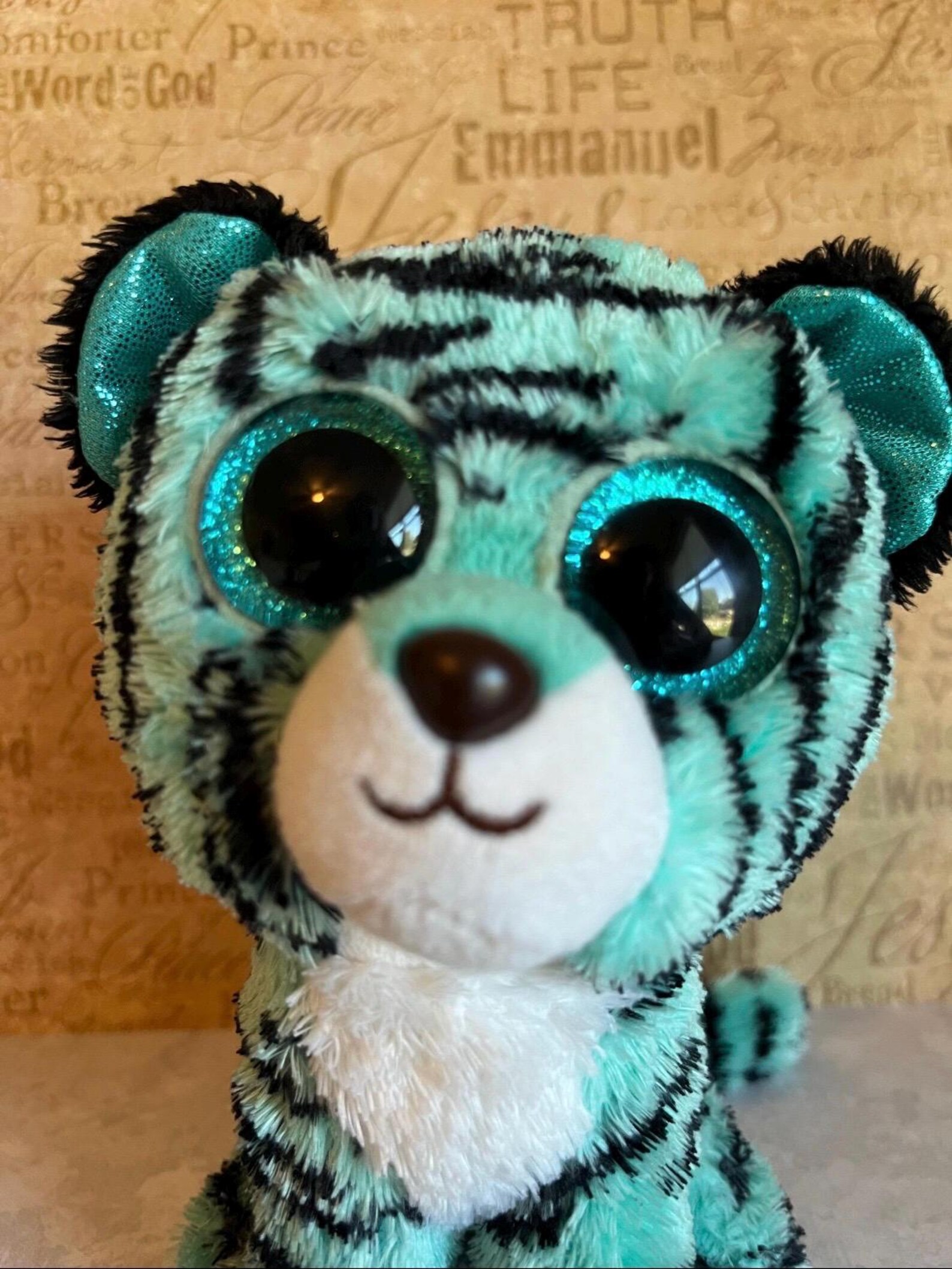 Ty Beanie Boo Tess the Green Tiger Justice Exclusive 6” RARE - Etsy