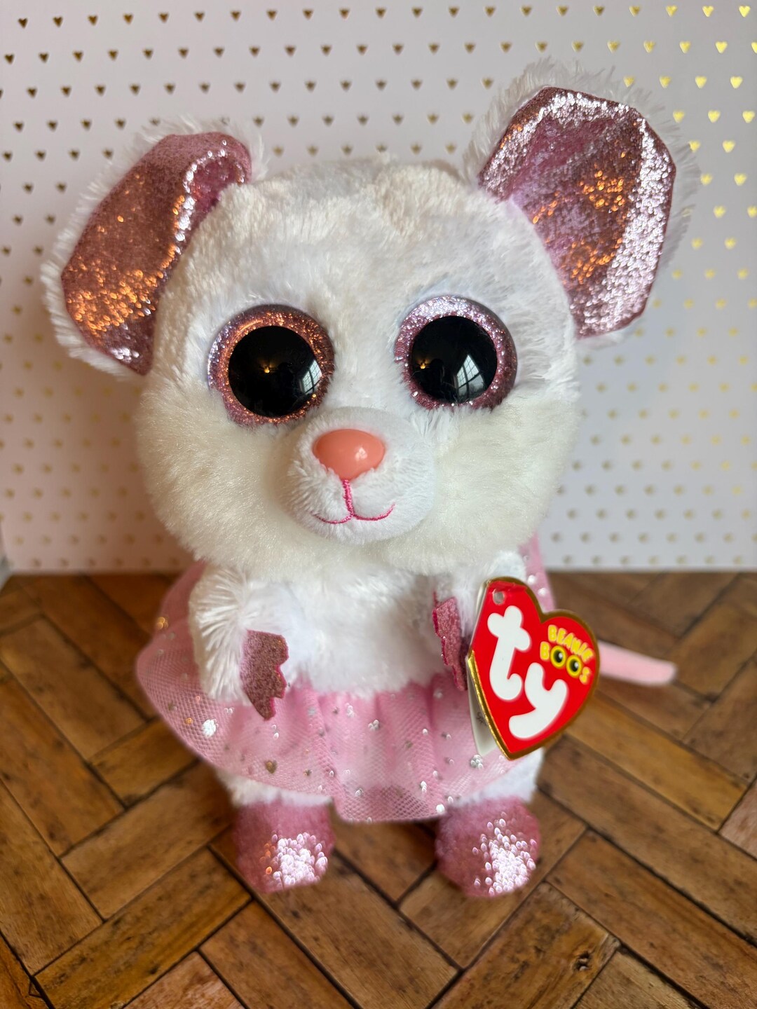 Ty Beanie Boo Nina the White Mouse in a Pink Ballerina Skirt 6” NWT ...