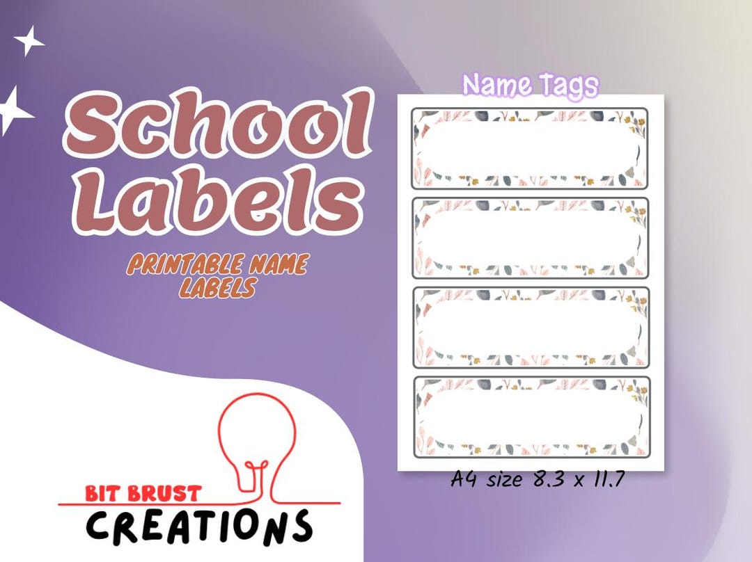 Printable Composition School Labels, Cubby Labels, Back to School ...