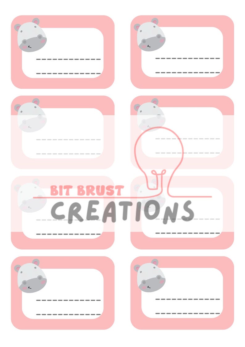 Cute Book Labels With Animals | Designs | Printable for Kids | Children ...