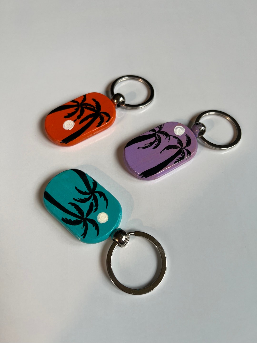 Hand Painted Keychain - Etsy