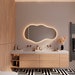 LED Lighted Bedroom Mirror, Asymmetrical Mirror With Led Lights ...
