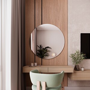 Wall Hanging Round Mirror Led, Dressing Table Mirror, Mirror ...