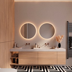 Wall Hanging Round Mirror Led, Dressing Table Mirror, Mirror ...