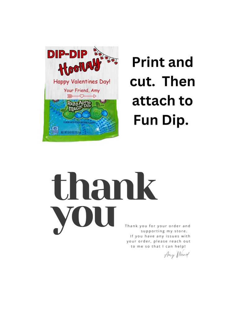 Fun Dip Valentines - Etsy
