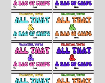 All That and a Bag of Chips Card - Etsy