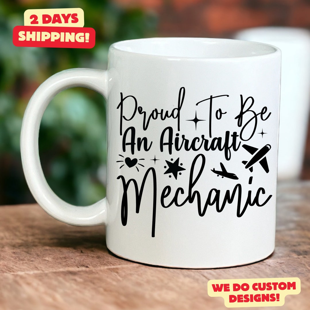 Personalized Aircraft Mechanic Mug, Custom Airplane Mechanic Gift ...