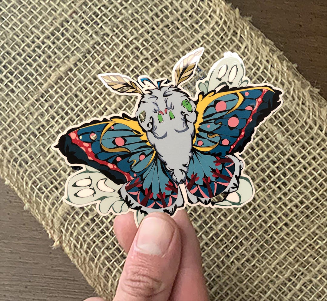 Goth Moth Sticker for Book Lovers, Unique Teen Gift, Adorably Eerie ...