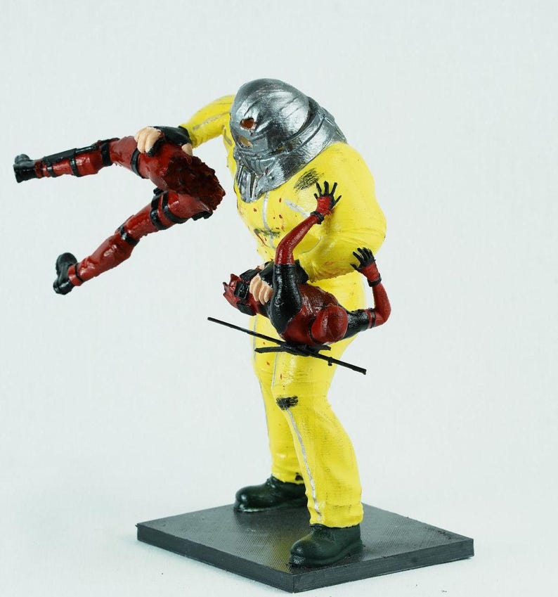 Deadpool Vs. Juggernaut Bust, Marvel Scene Figurine, 20cm Film Comic ...