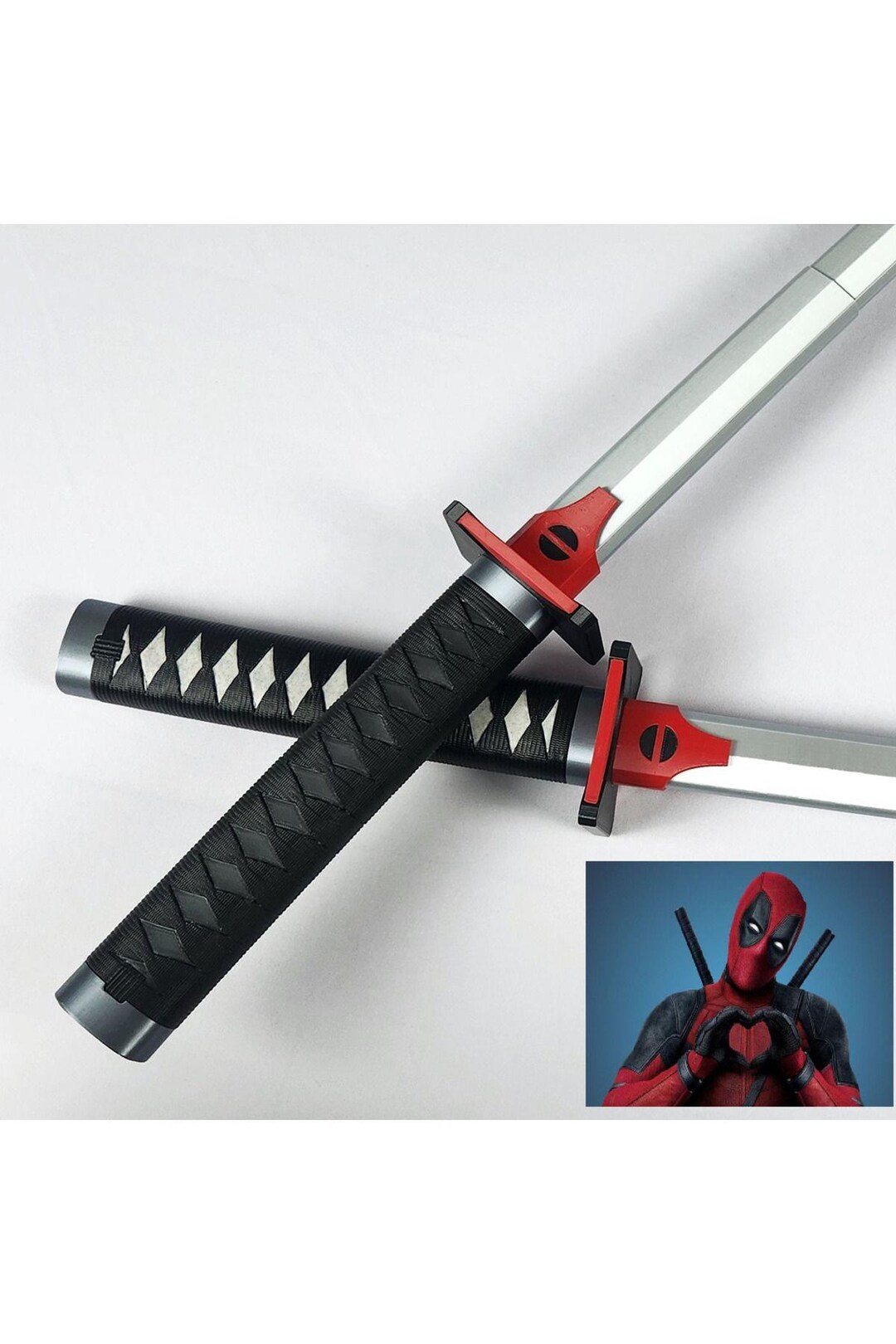 Deadpool's Foldable Katana Set 2 Pieces, Durable Plastic Replica ...