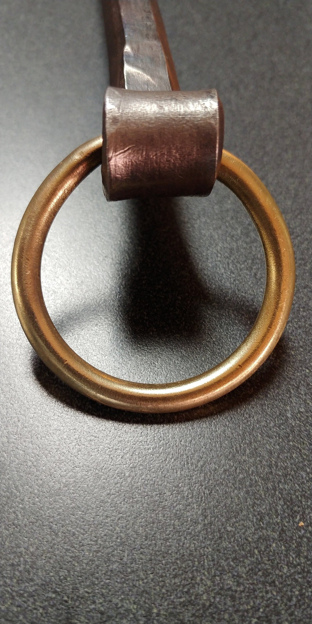 Copper Strainer, Ladle Hand Forged, Has Brass Ring and Copper Rivets ...
