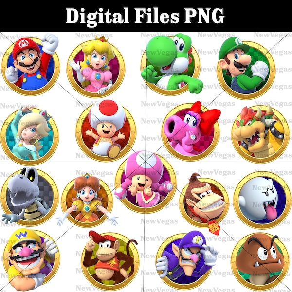 Super Mario and Friends Png - Etsy