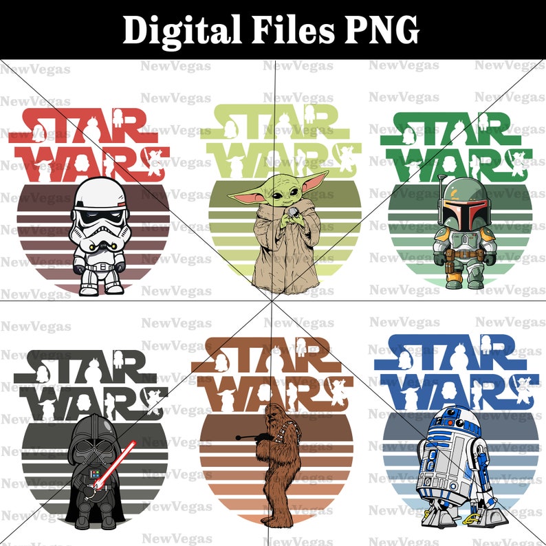 Star Wars Characters Bundle PNG Hello Darkness My Old Friend Png Baby ...