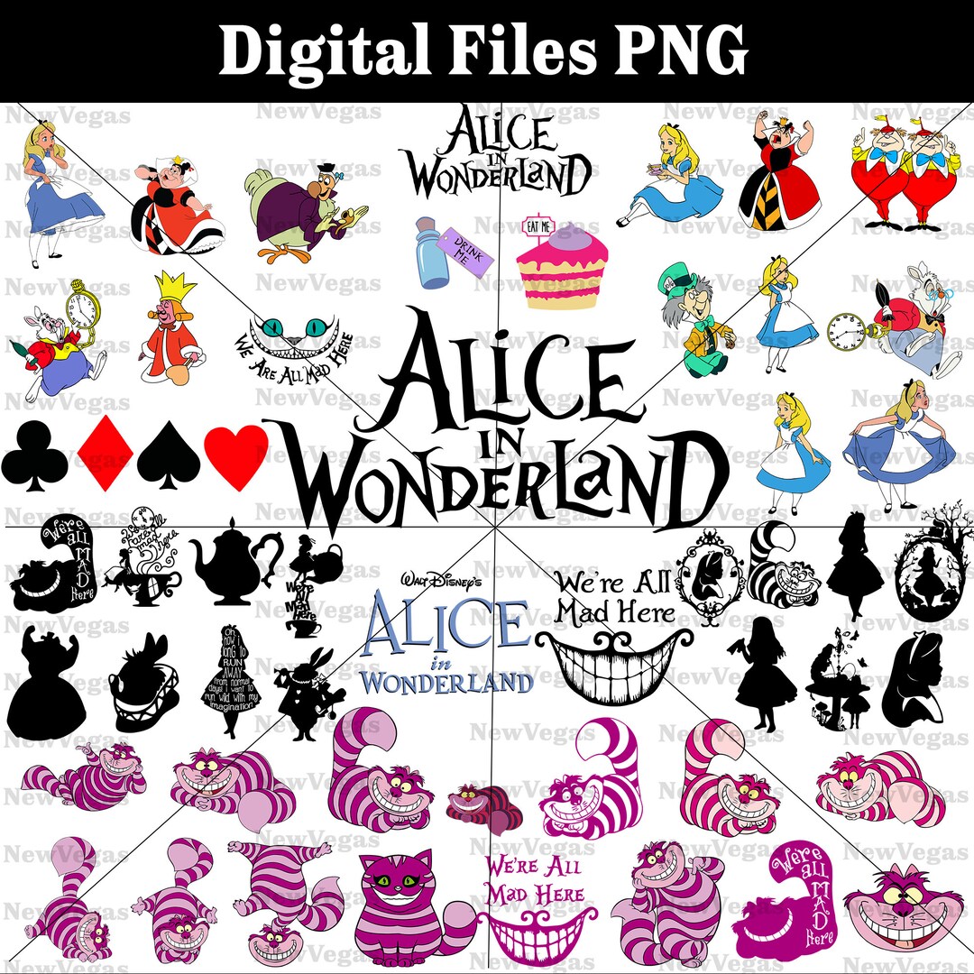 Alicia en el país de las maravillas SVG PNG Bundle, Alicia SVG ...