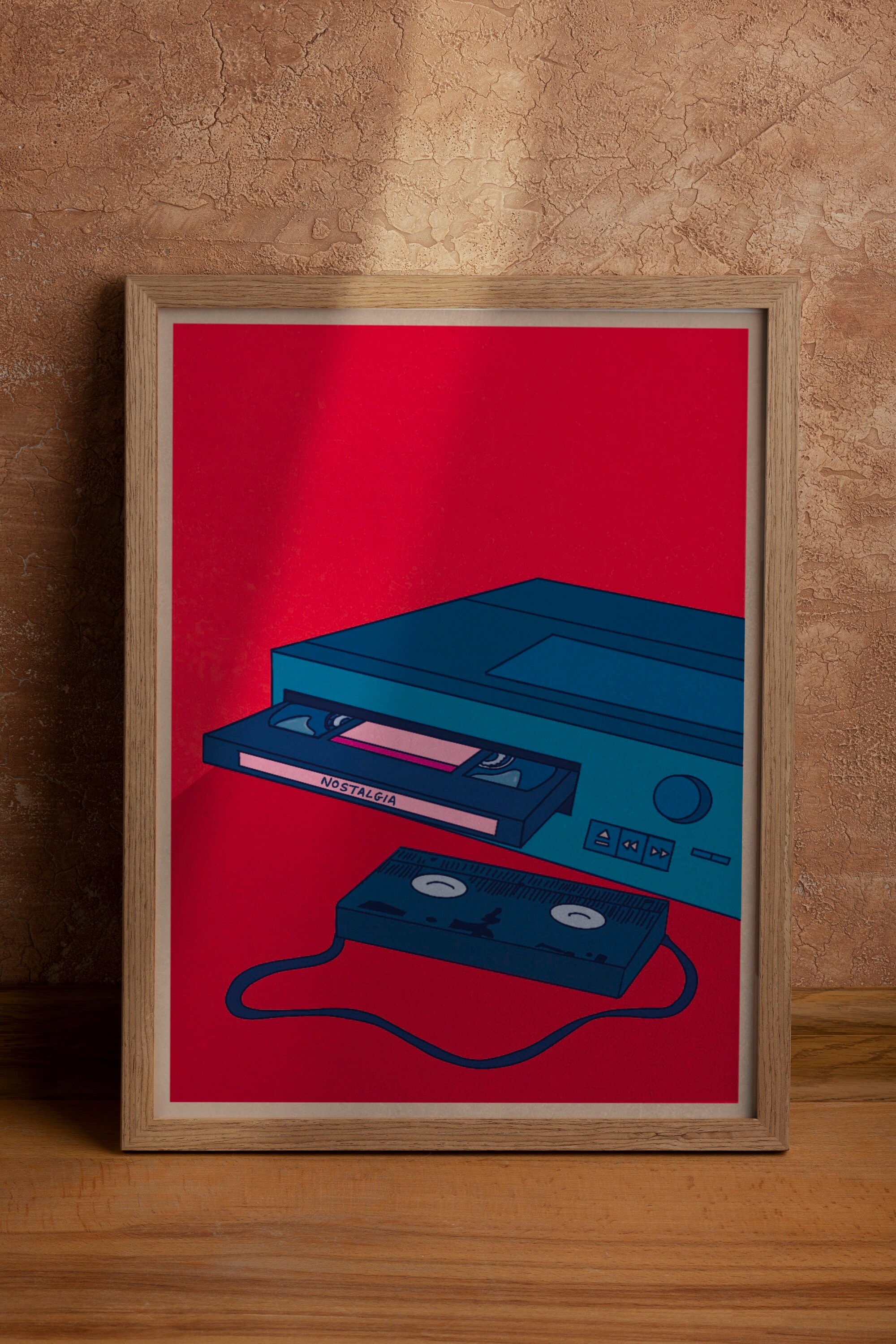Retro Art VHS Player Vintage Art Print 80s 90s Art Nostalgic Art ...