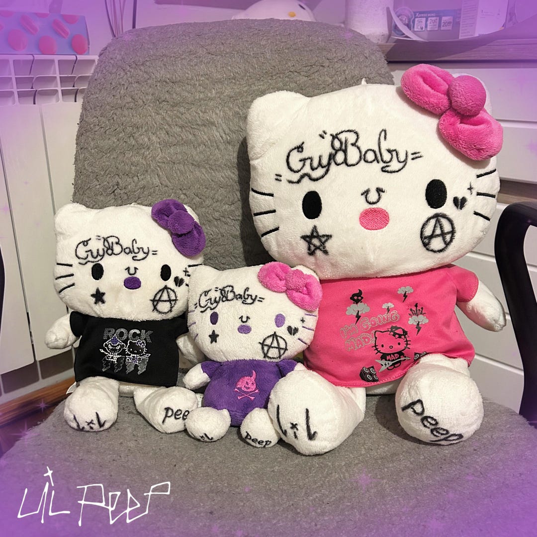 Hello Kitty Lil Peep Plush Plushie Toy - Etsy
