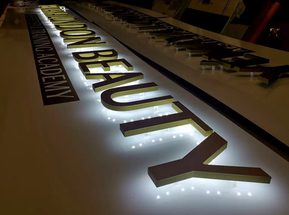 Custom Business Logo, 3D Design Personalized Backlit Sign, 3D Logo ...