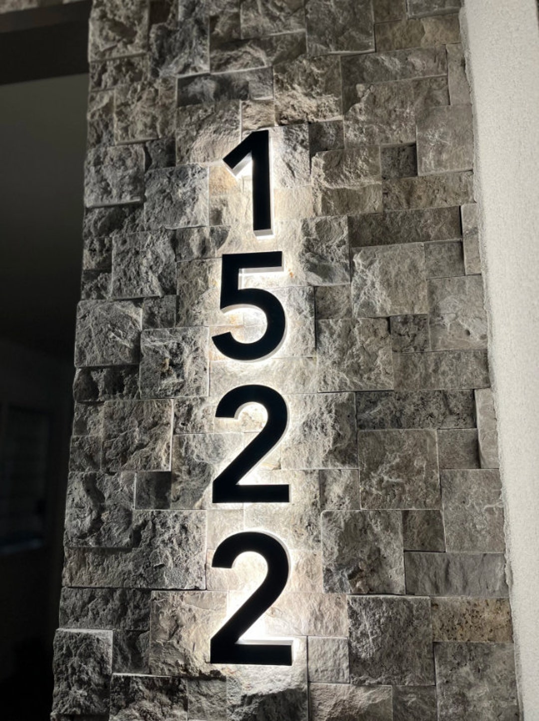 Custom LED Number Sign Personalized Modern House Number Plaque ...