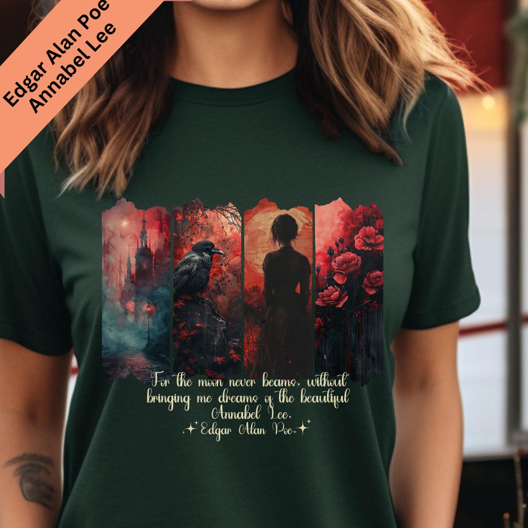 Edgar Allan Poe Shirt, Gothic Annabel Lee Sweater, Literary Shirts ...