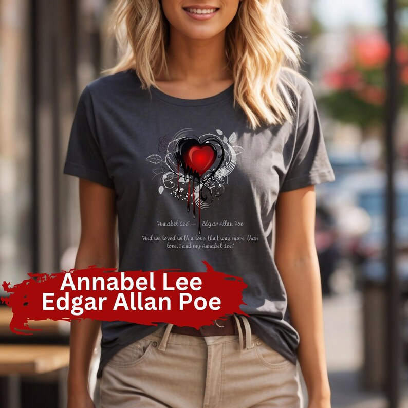 Annabel Lee Poem by Edgar Allan Poe, Literature Shirt, Poetry Shirt ...