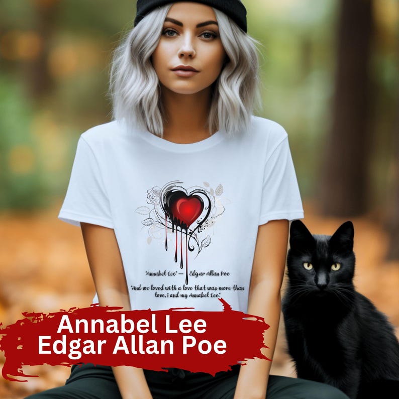 Annabel Lee Poem by Edgar Allan Poe, Literature Shirt, Poetry Shirt ...