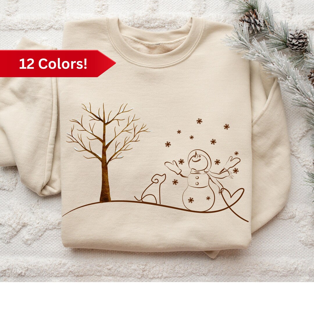 Let It Snow Winter Snowman Sweatshirt, Winter Sweatshirts for Women ...
