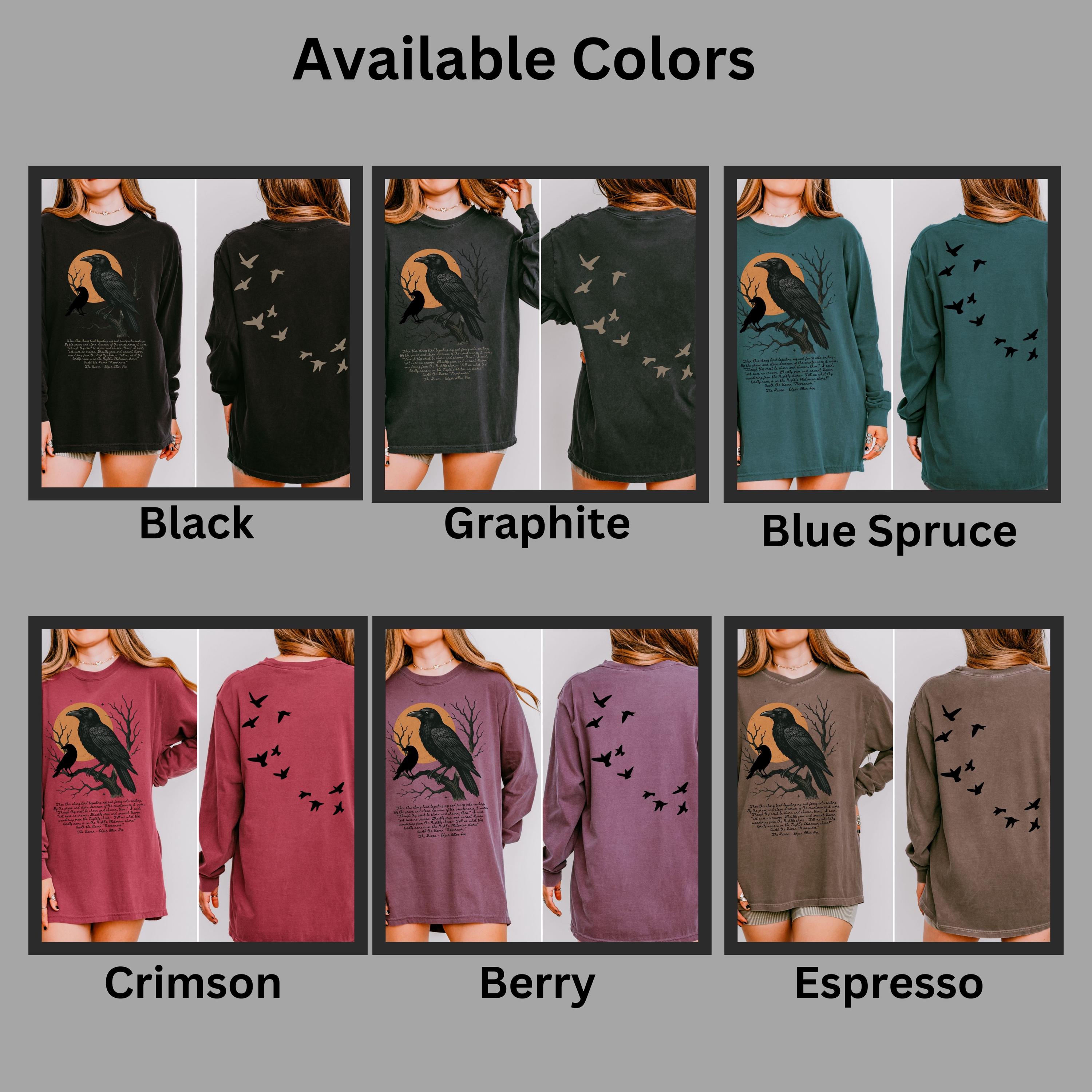 Comfort Colors Edgar Allan Poe Raven Shirt: Gothic Dark Academia Tee - Etsy