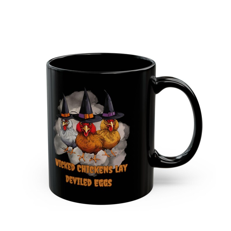 Wicked Chickens Lay Deviled Eggs Mug Funny Halloween Chicken Mug With ...
