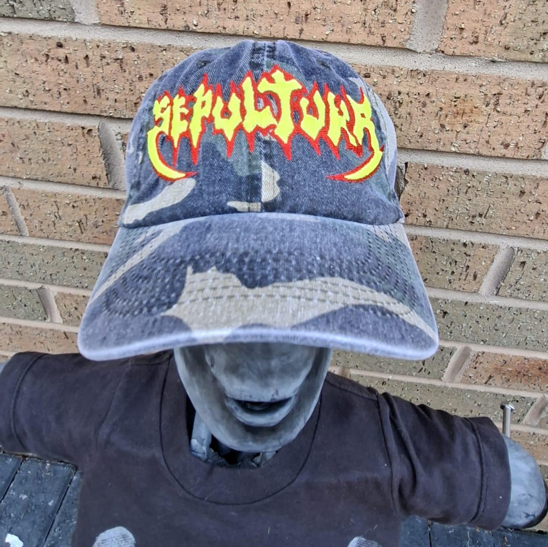 SEPULTURA - Old (glow in the Dark) Logo - GREEN Camo Dad Cap - Etsy