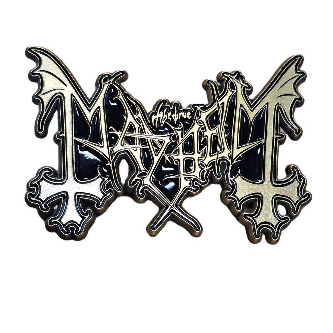 MAYHEM - Logo - (antique Brass) Enamel Pin - Etsy