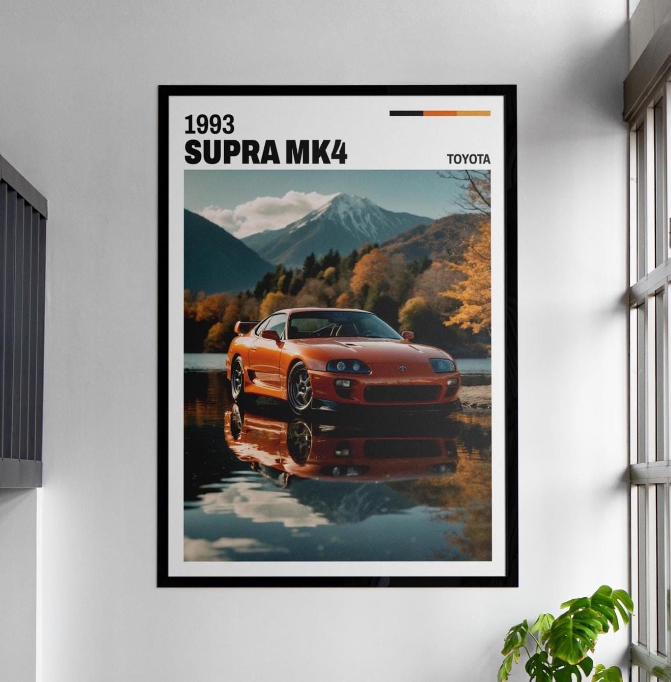 Toyota Supra MK4 Digital Poster, JDM Sports Car Wall Art, Classic ...