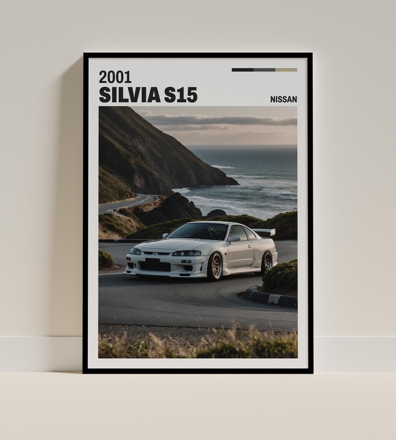 Nissan Silvia S15 Digital Poster, Iconic JDM Car Wall Art, Automotive ...