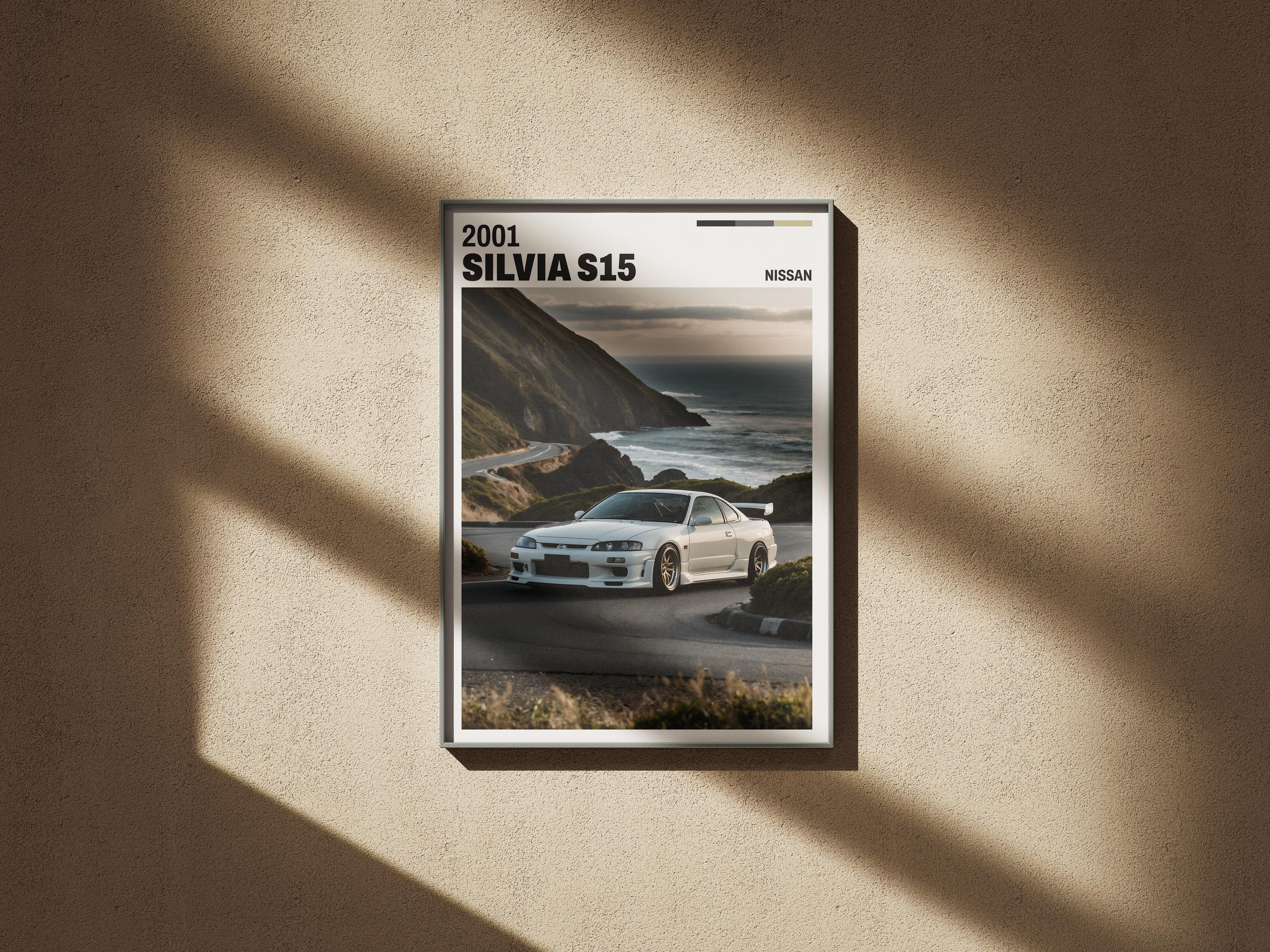 Nissan Silvia S15 Digital Poster, Iconic JDM Car Wall Art, Automotive ...