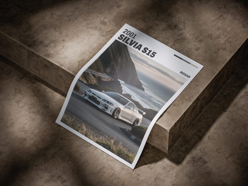 Nissan Silvia S15 Digital Poster, Iconic JDM Car Wall Art, Automotive ...