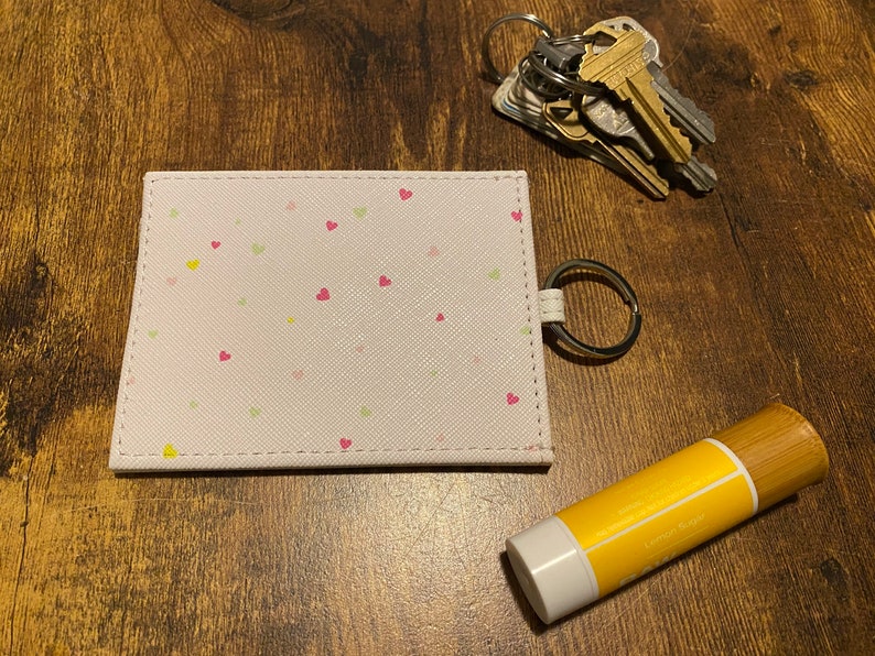 Heart Confetti Card Wallet, Pink Card Holder, Pink Card Wallet, Wallet ...