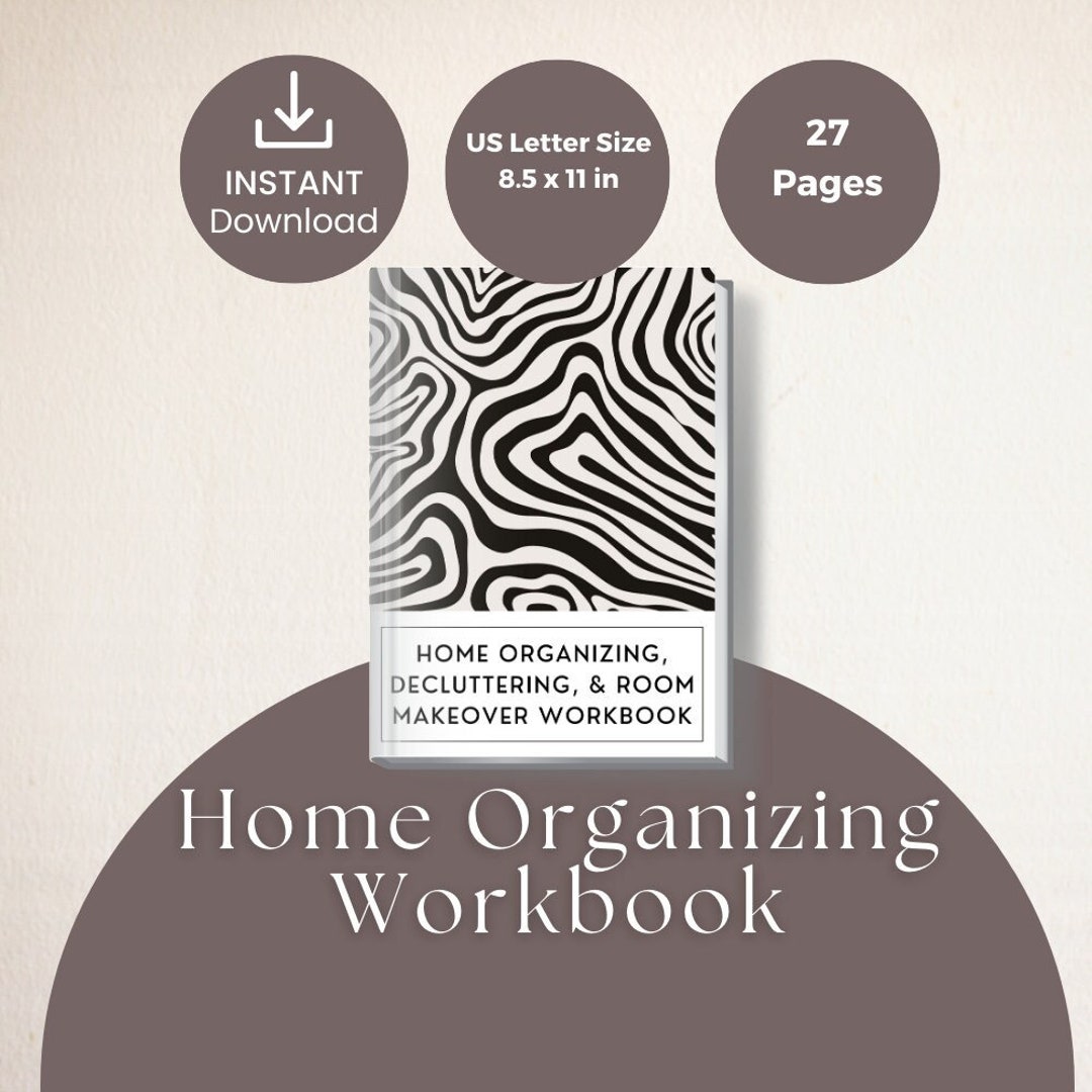 Home Organizing Decluttering Room Makeover Printable Workbook/journal ...