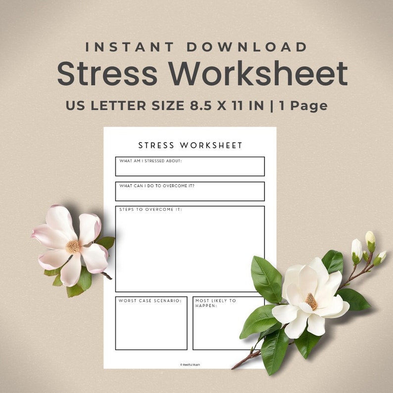 Stress Worksheets for Adults Pdf, Stress Management Worksheets Pdf ...