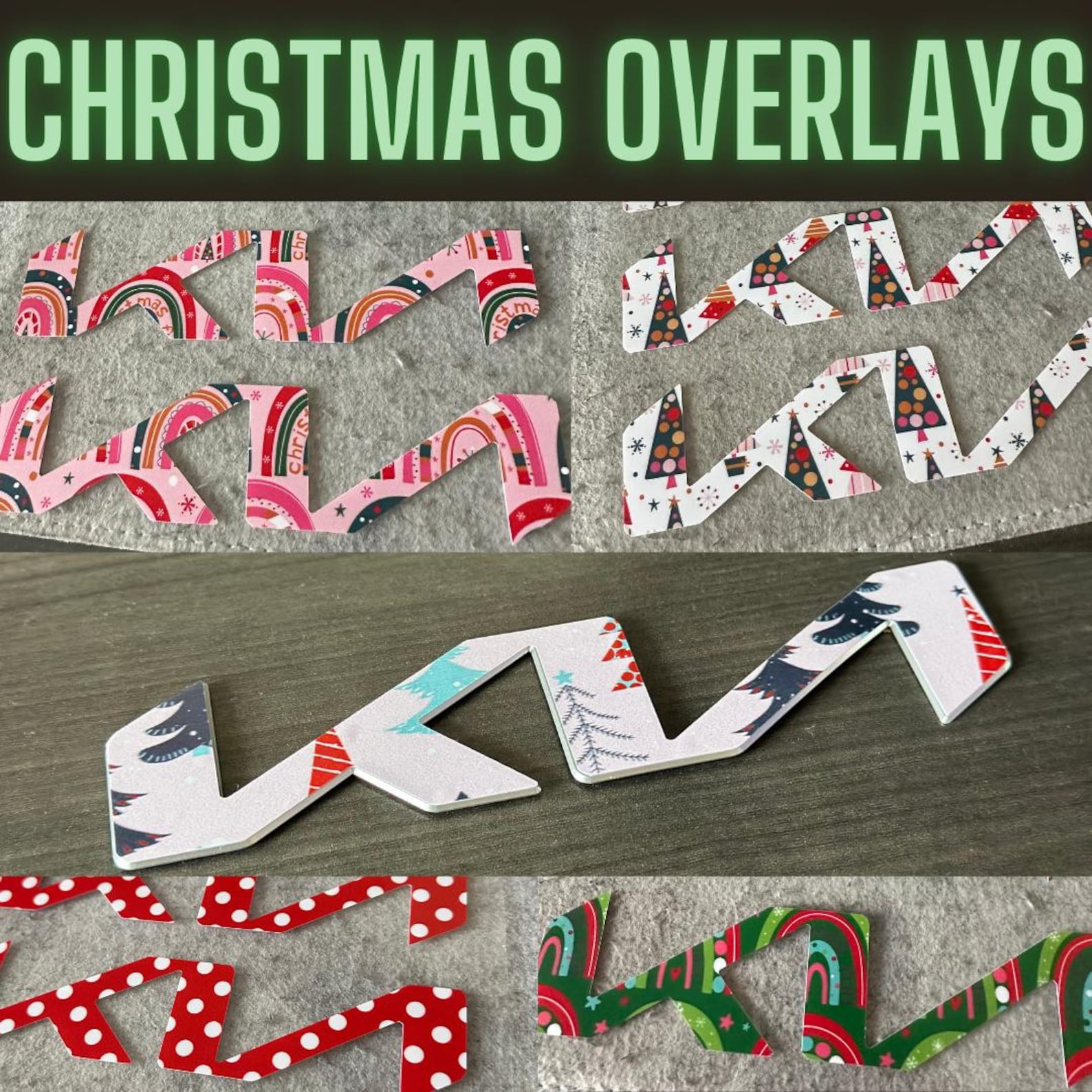 Christmas Special Kia Emblem Overlays (front & Back) K5/sportage/ev6 ...