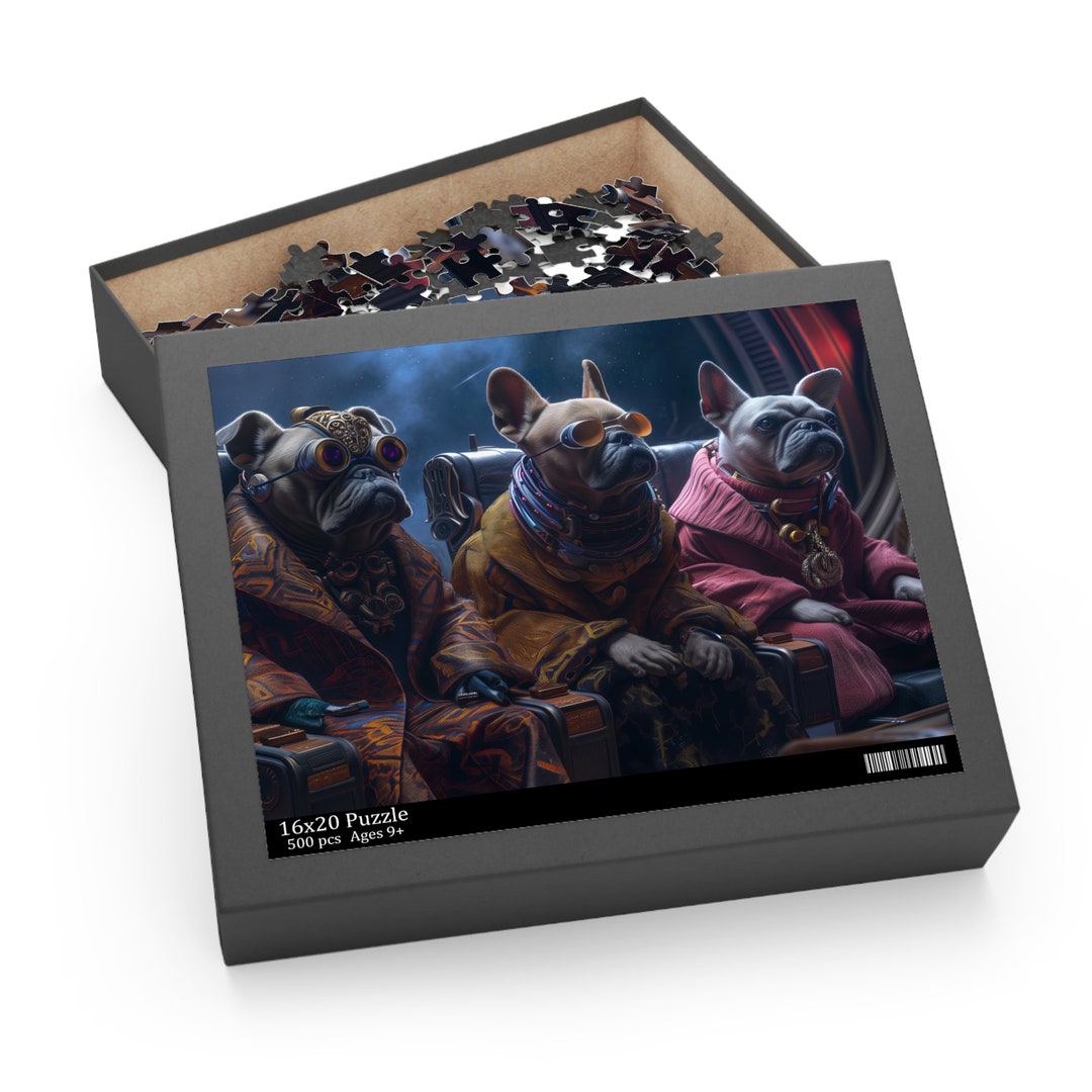 French Bulldogs Puzzle 120, 252, 500-piece of an Interplanetary Council ...