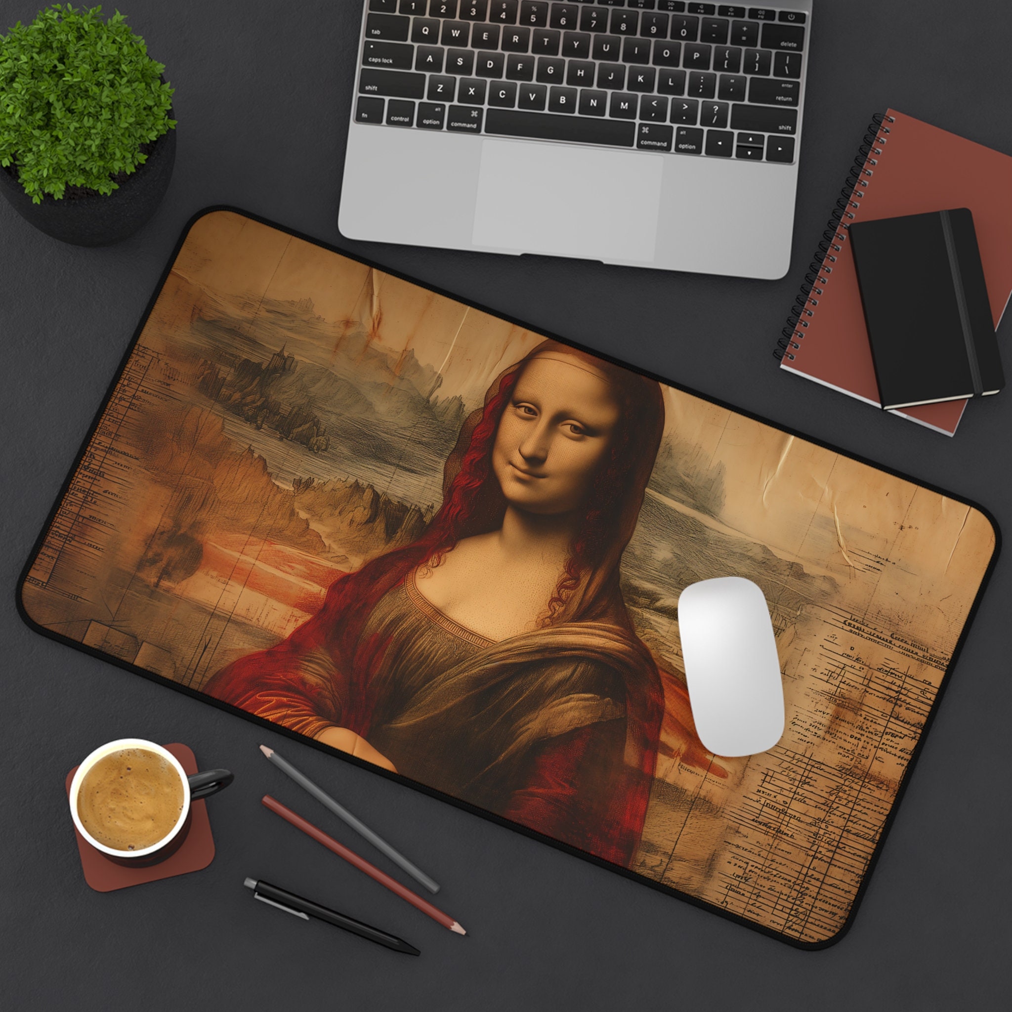 Mona Lisa by Leonardo Da Vinci, Desk Mat - Etsy