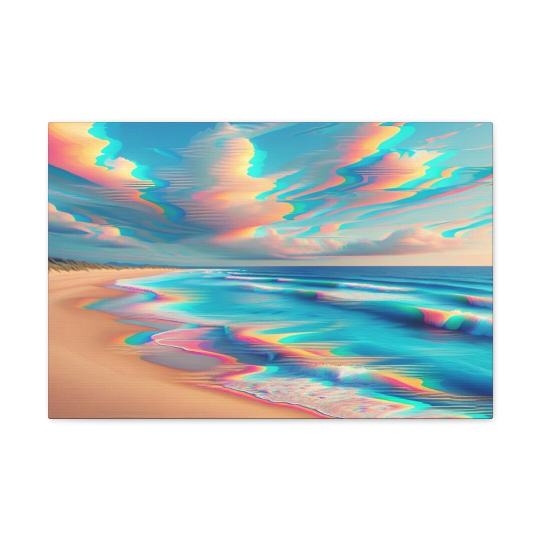 Retro Wave Mirage Glitch Wall Art - Etsy