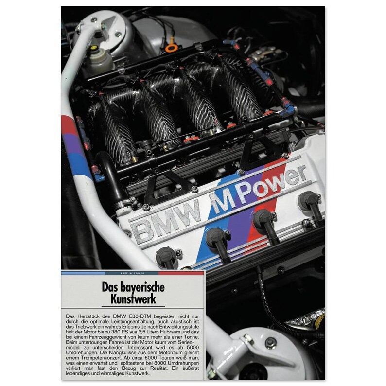BMW E30 M3 Poster A4 -BMW M Power - Etsy